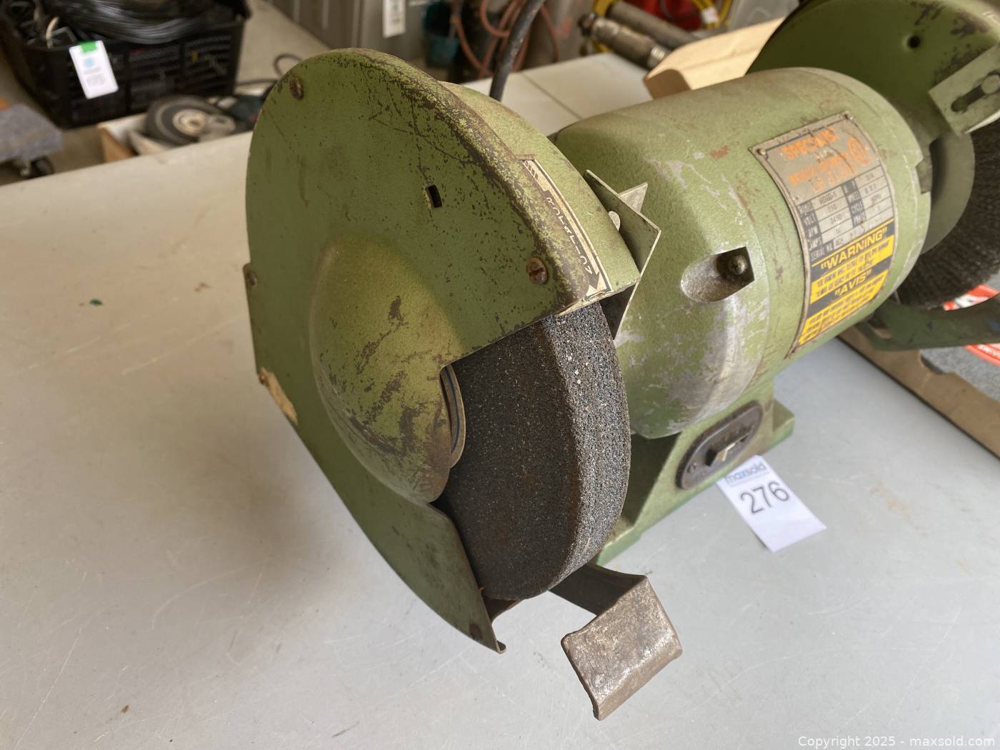 Electric Bench Grinder with Wire Brush Wheel and New Grinding Wheel ...