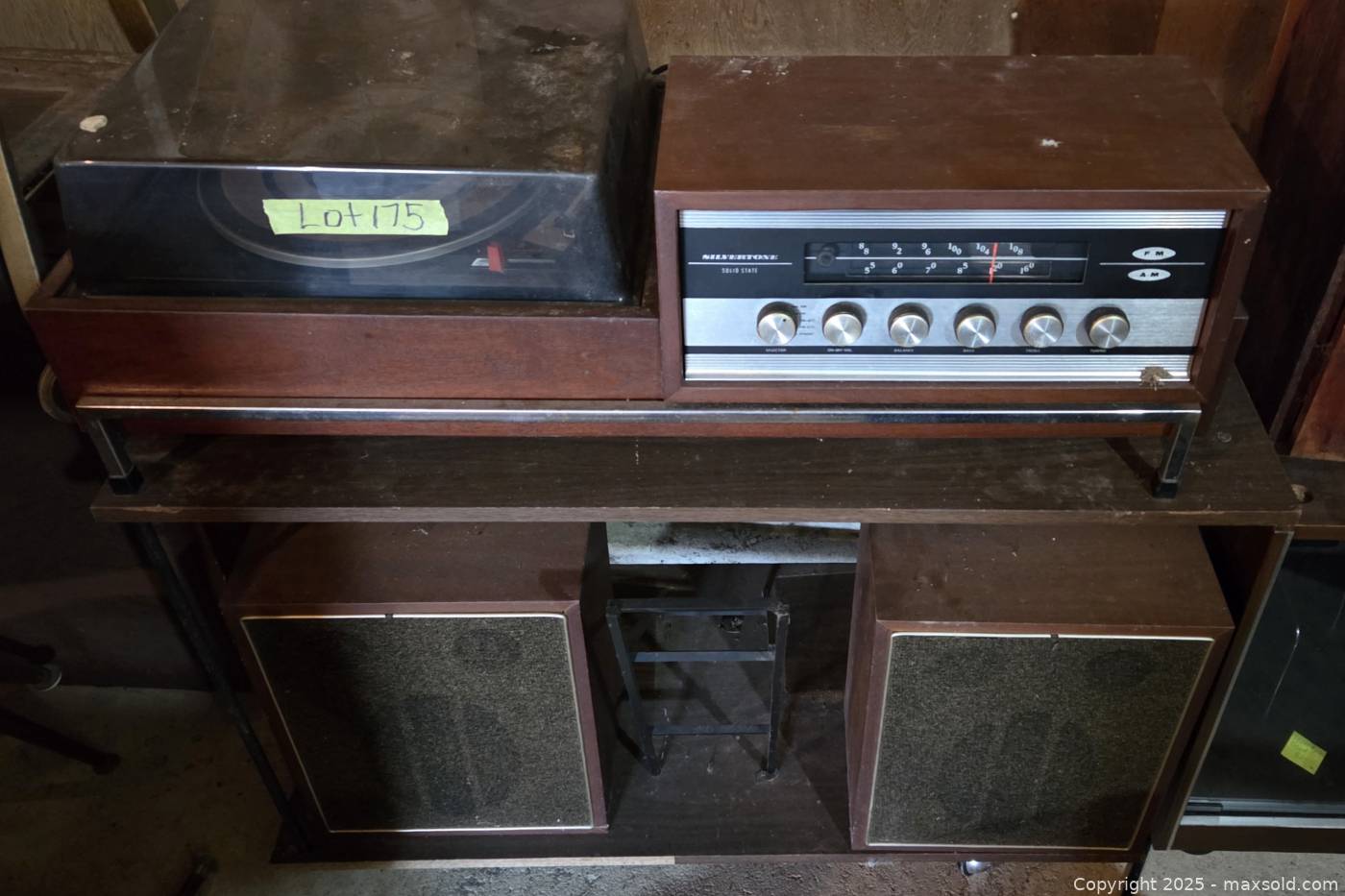 Silvertone stereo system with Garrard turntable and stand | Maxsold