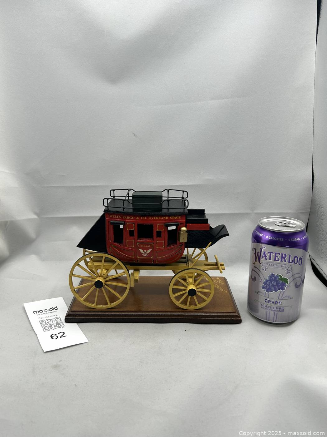 Handmade Wells Fargo Stagecoach Model by Oscar M. Cortes | Maxsold