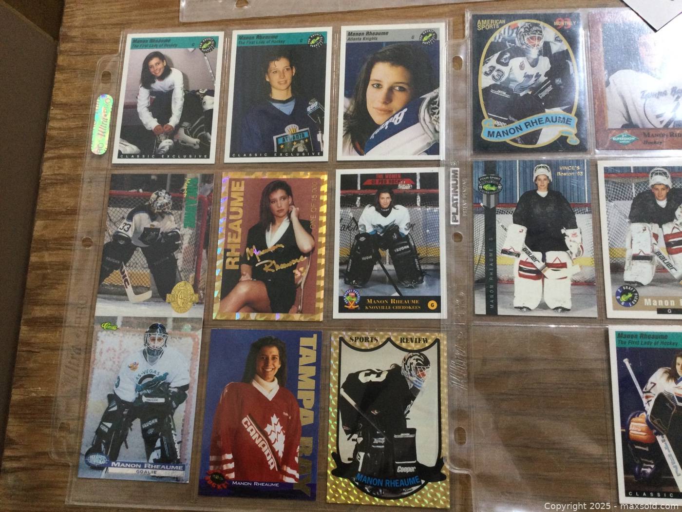 Manon Rheaume 17 cards & Eric Lindros 4 amateur cards, 21 total | Maxsold