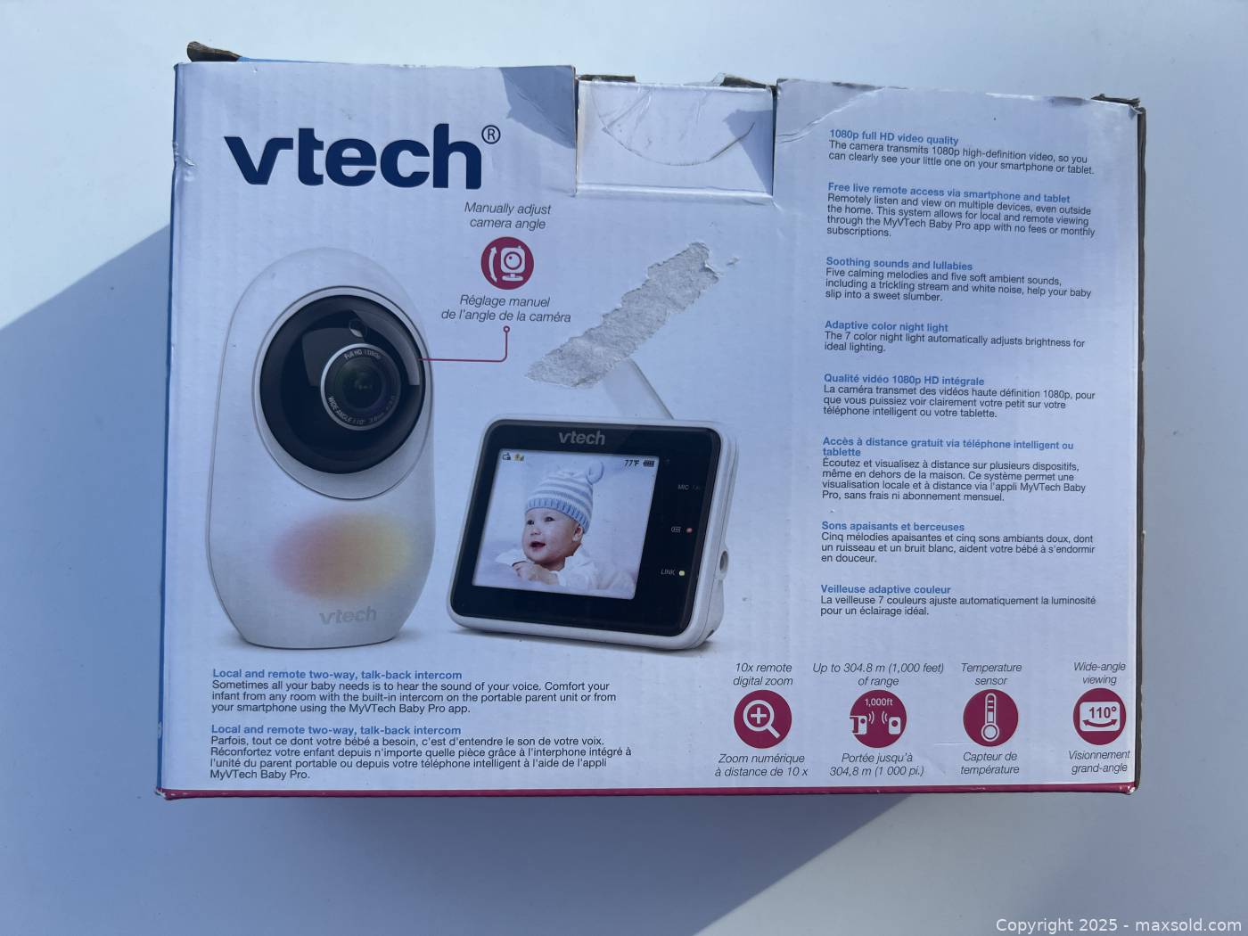 VTech RM2751 2.8" Smart Wi-Fi 1080p Baby Monitor | Maxsold