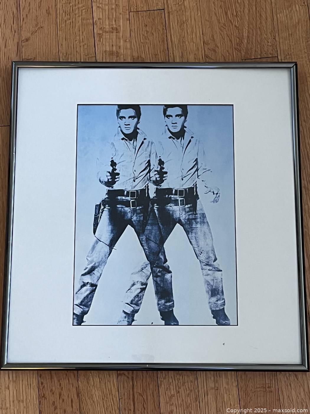 Andy Warhol Elvis Presley framed print 17x18 in | Maxsold