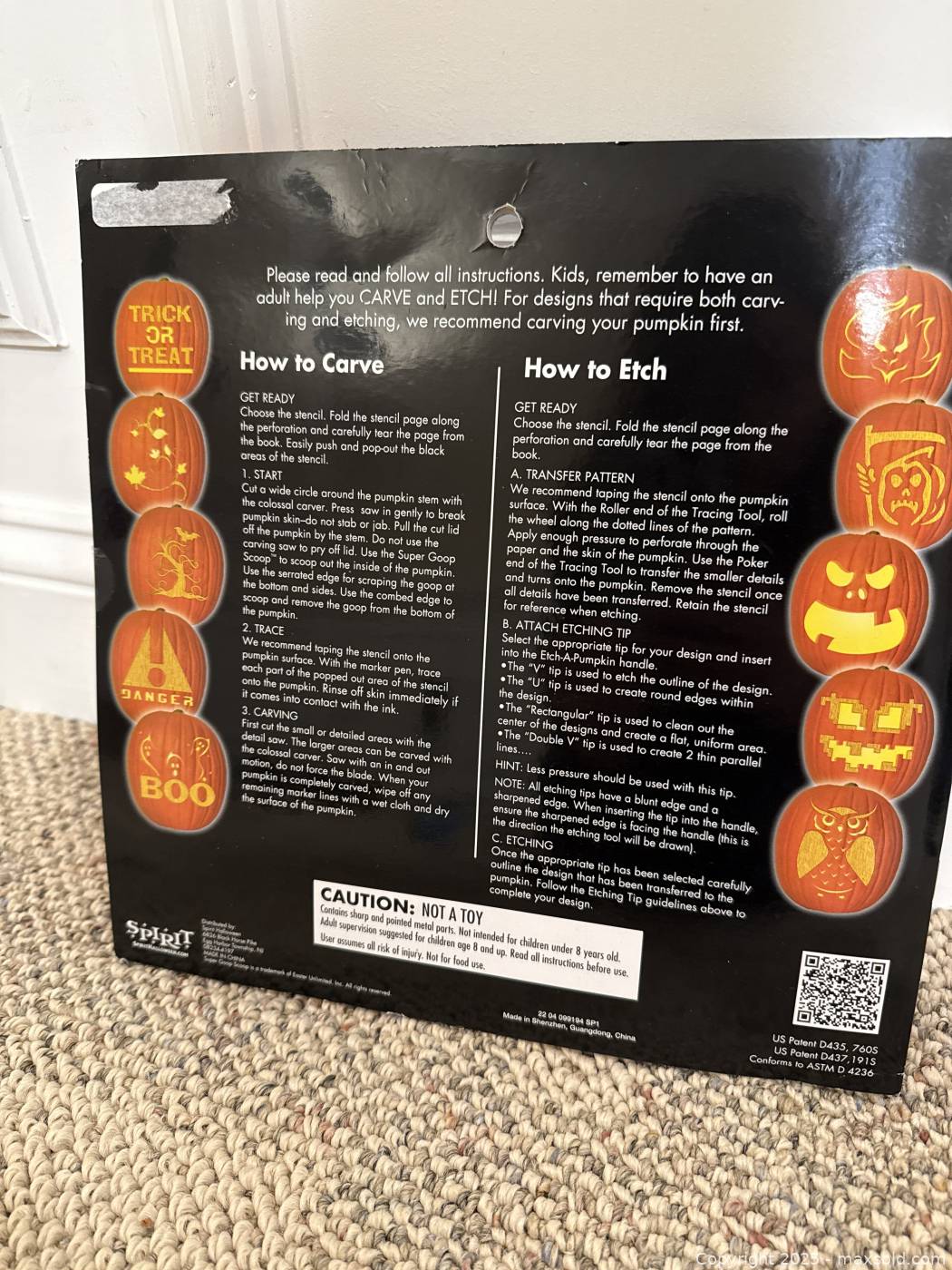 Spirit Halloween Family Pumpkin Carving and Etching Kit | Maxsold