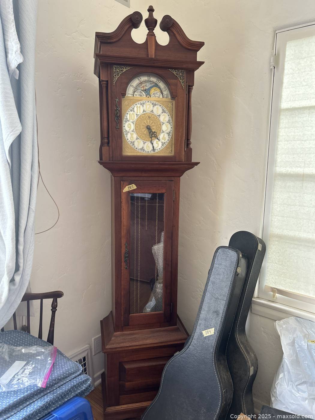 Vintage Emperor Grandfather Clock with Brass Dial and Moon Phase | Maxsold