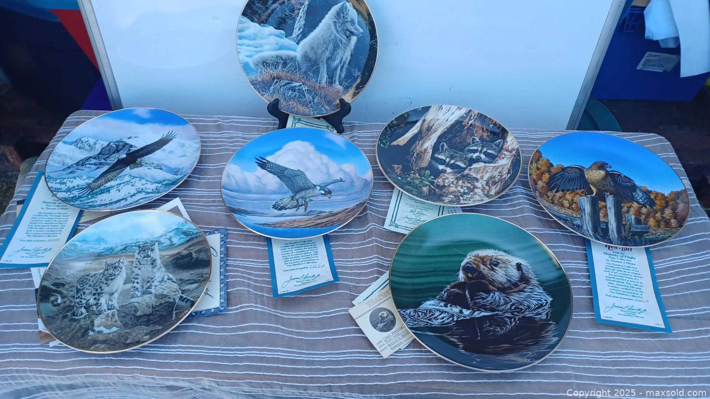 Seven wildlife porcelain collector plates | Maxsold