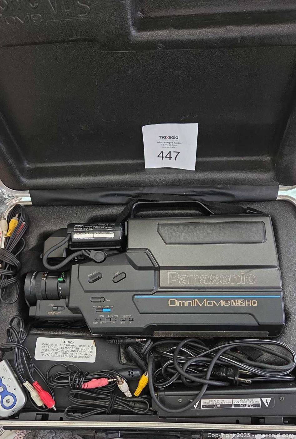 Panasonic OmniMovie VHS HQ camcorder with case, cables, AC adapter ...