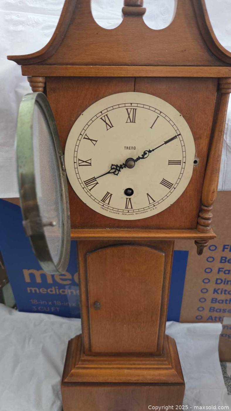 Trend miniature grandfather mantel clock | Maxsold