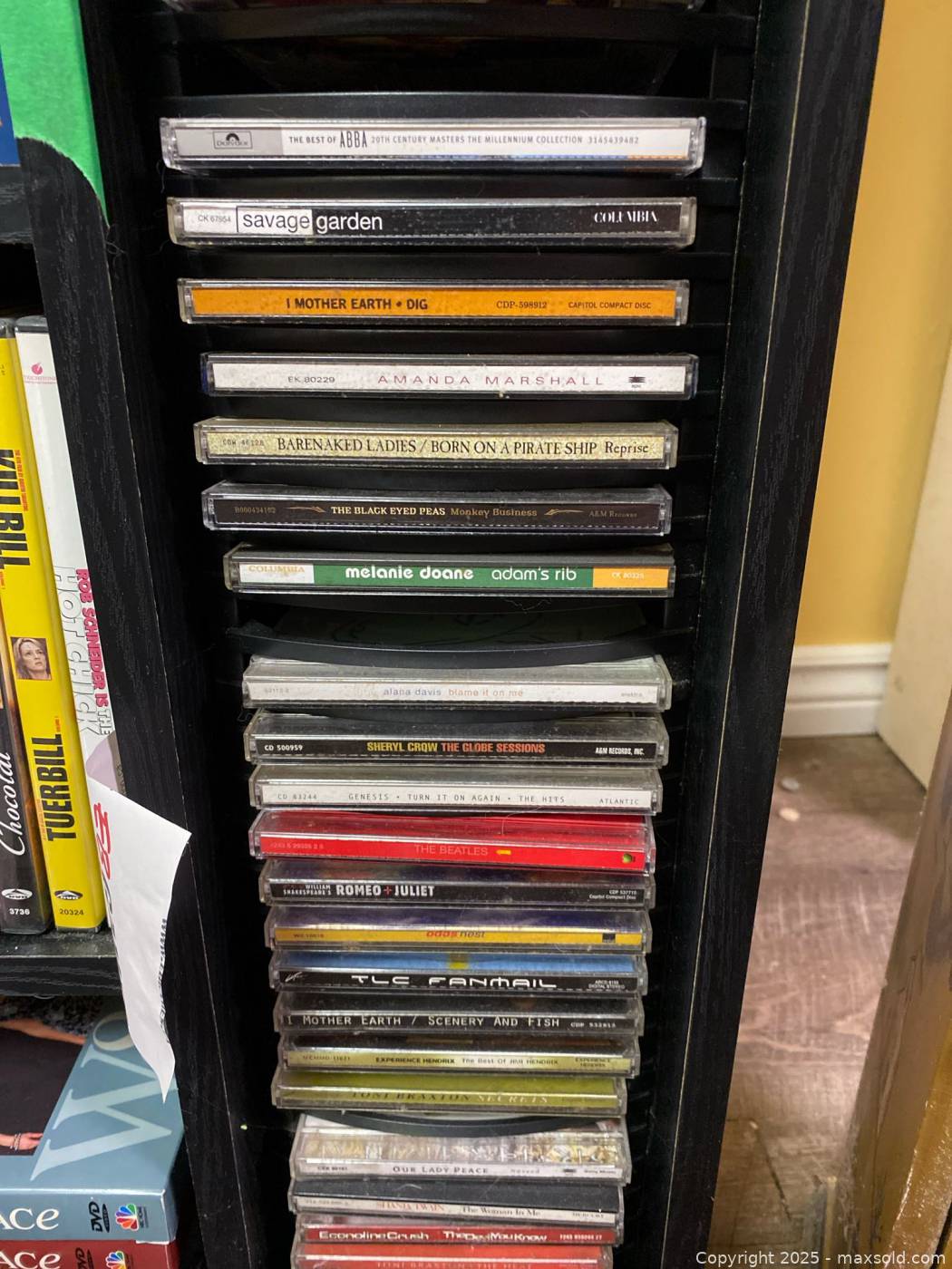 CD player, house storage box, ~40 CDs | Maxsold