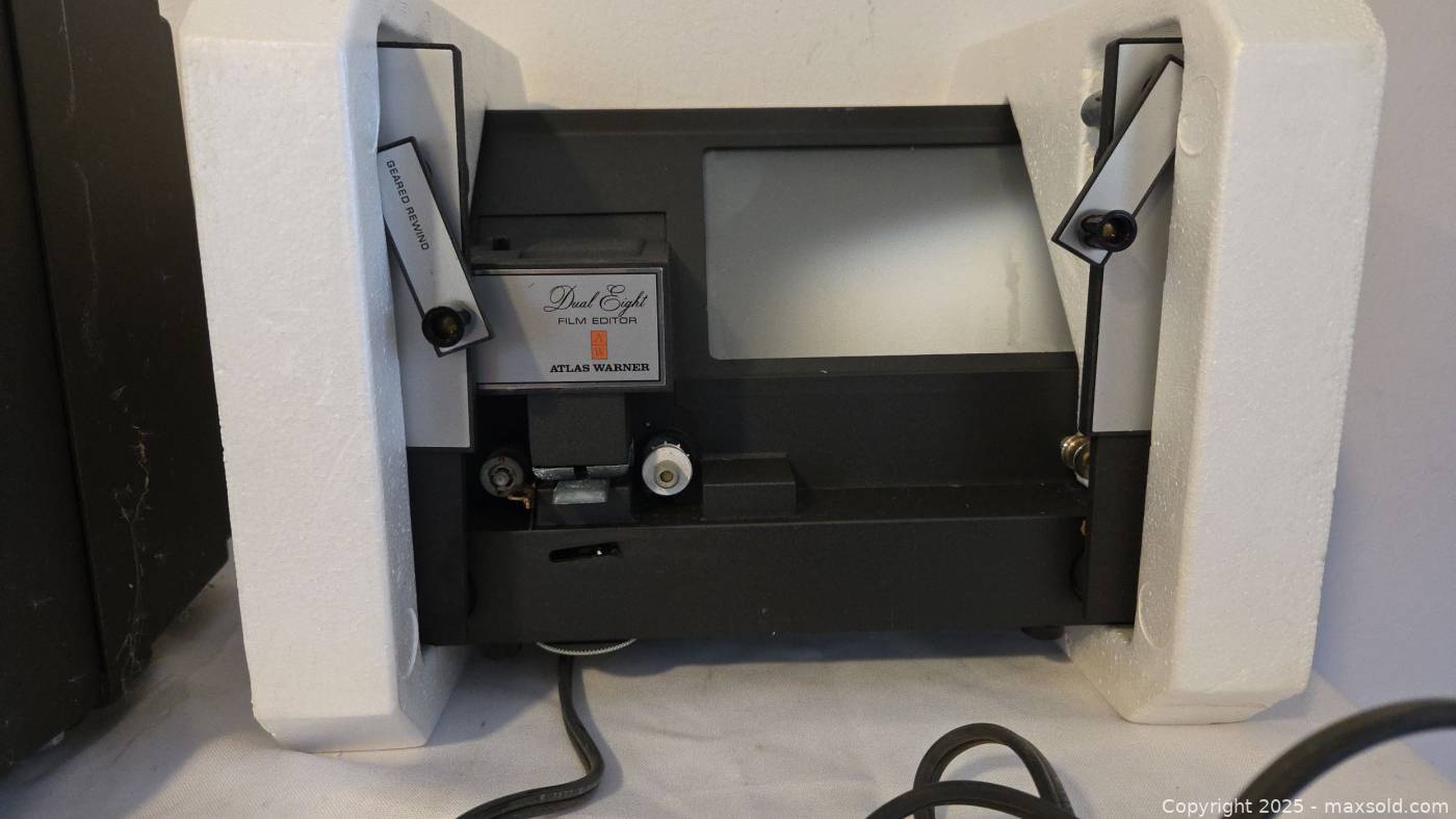 Bell & Howell 357B Super 8 Projector & Atlas Warner D-23 Film Editor ...