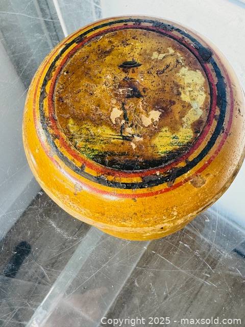 Early Victorian wooden painted powder pot box | Maxsold