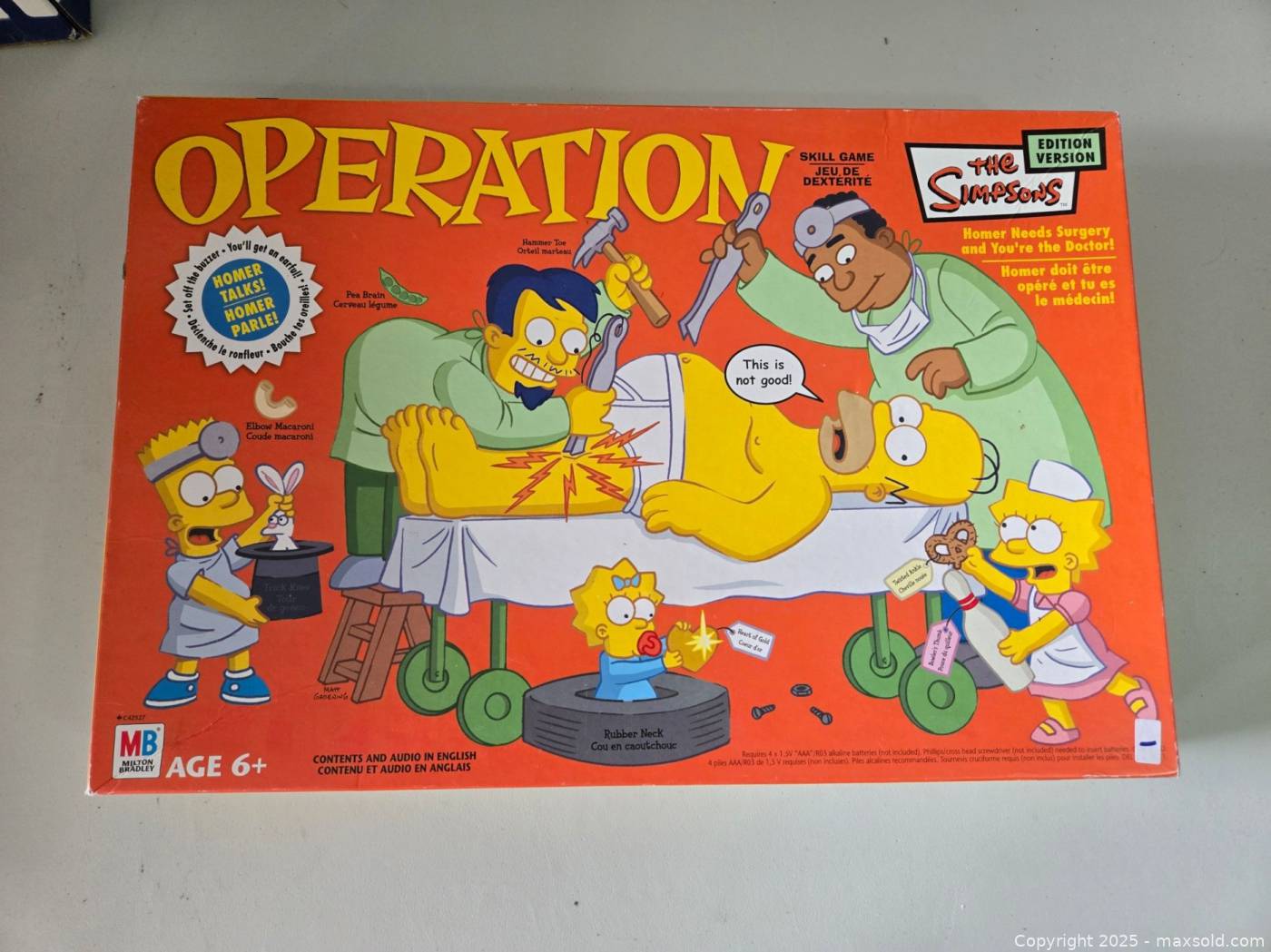 Vintage The Simpsons Operation Game | Maxsold