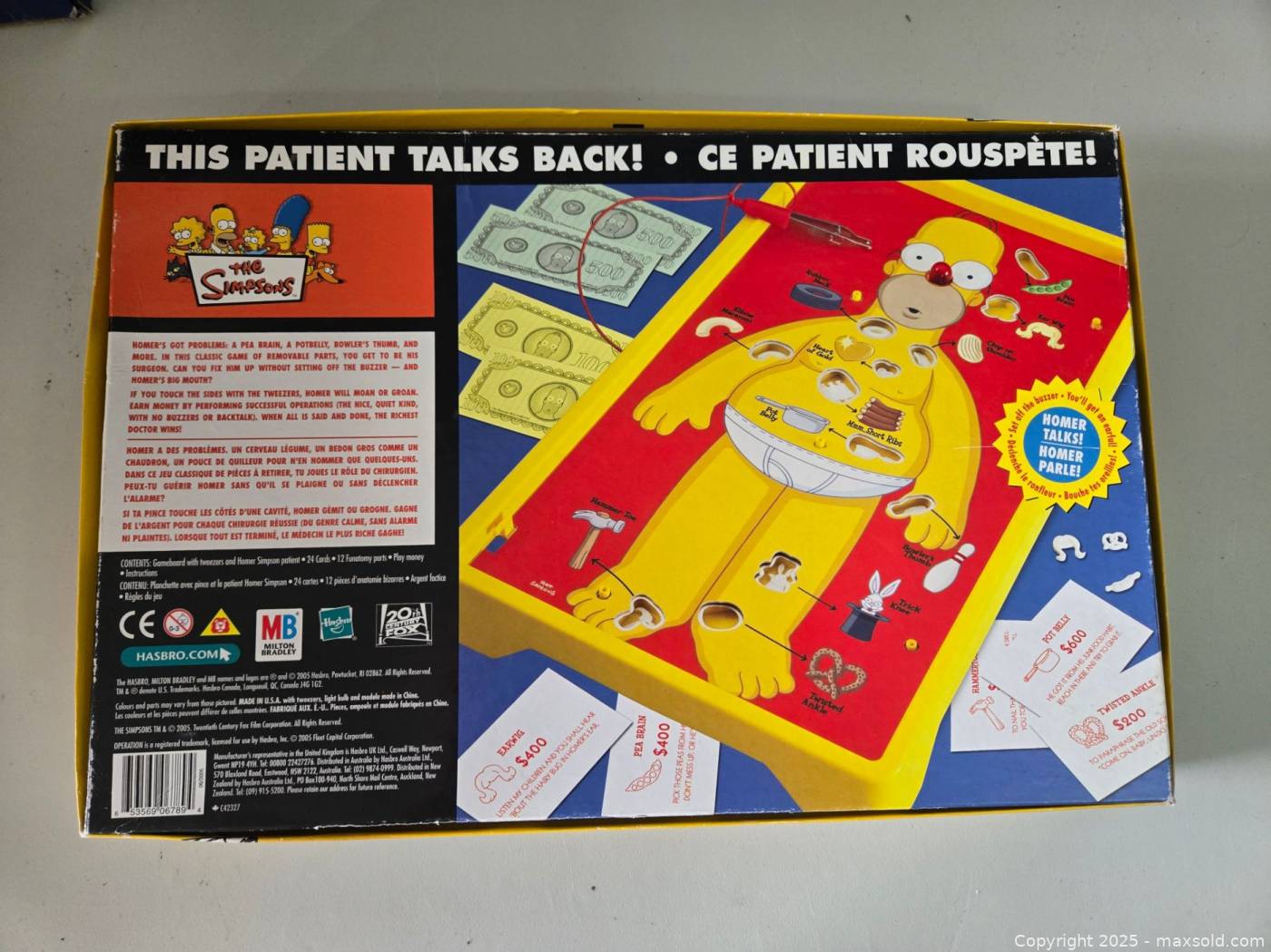 Vintage The Simpsons Operation Game | Maxsold