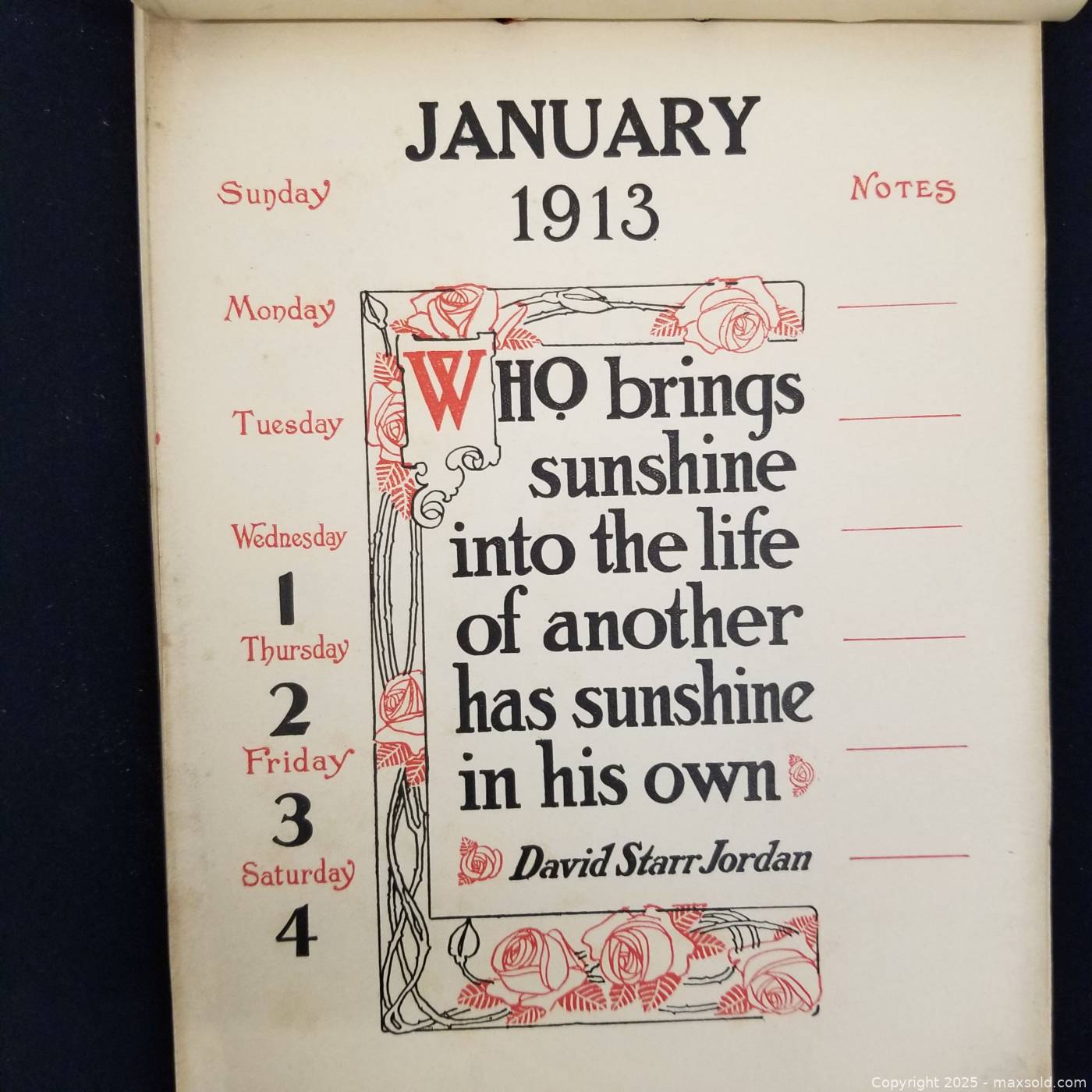 1913 Calendar and Two Antique Postcard Books | Maxsold