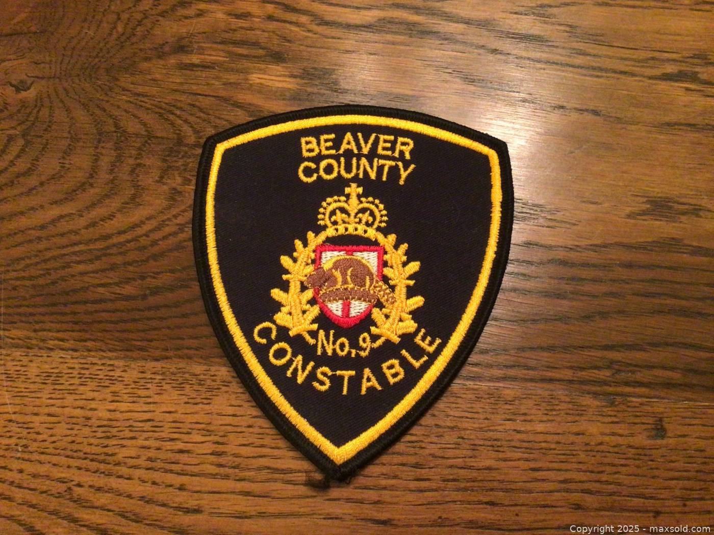 Beaver County Constable Fabric Badge | Maxsold