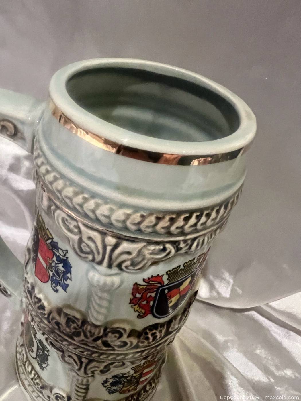 7.5" Tall German Beer Stein with Crests | Maxsold
