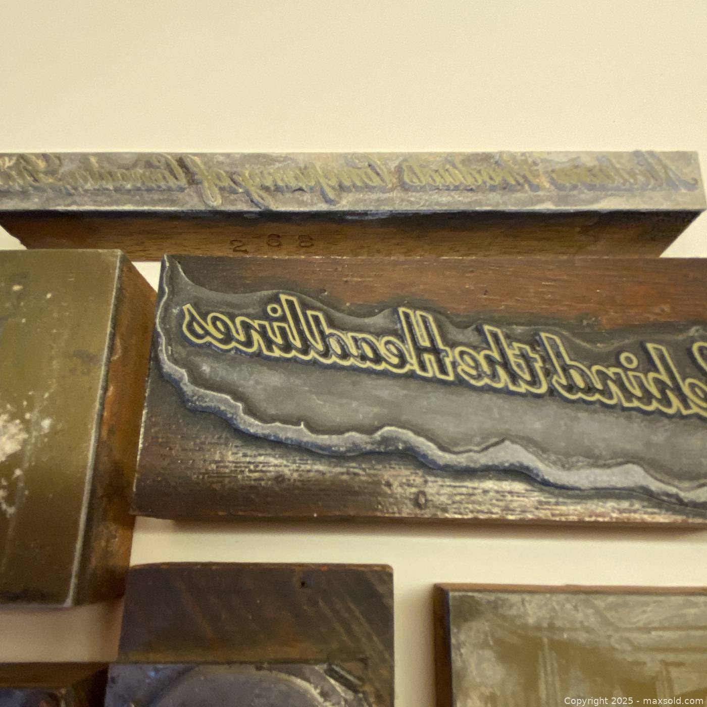 Vintage metal printing blocks collection | Maxsold