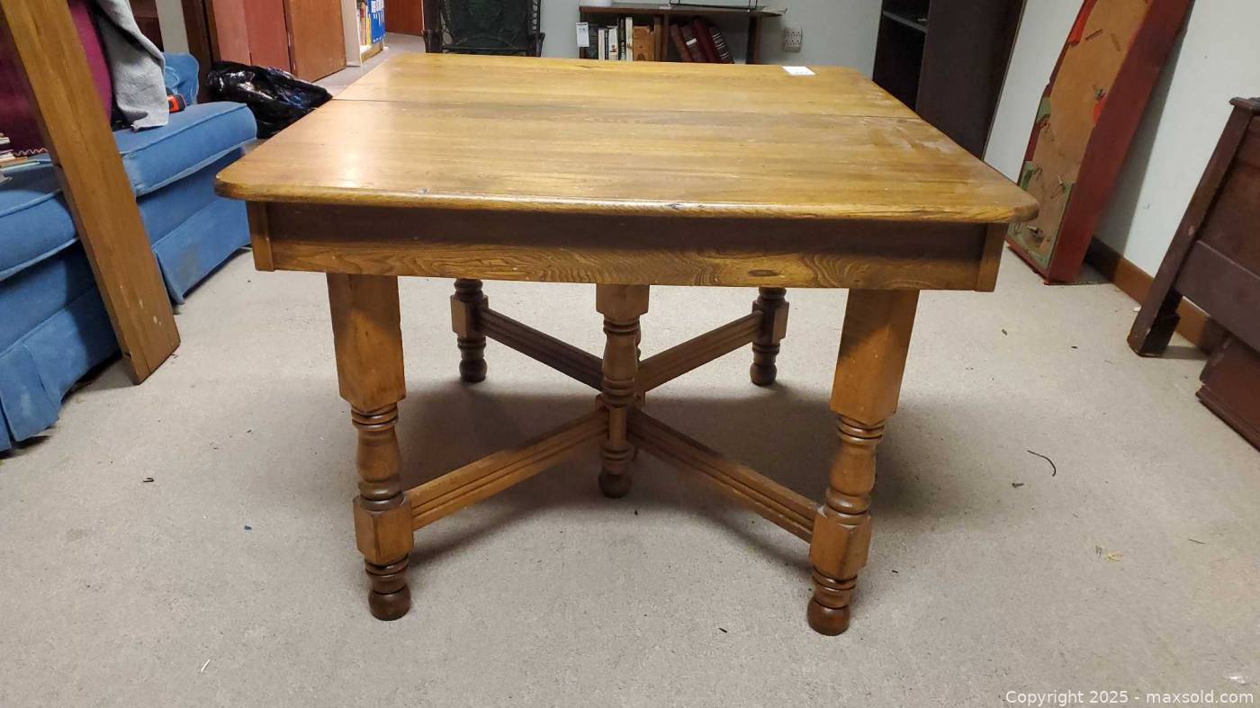 Solid Wood Farmhouse Table | Maxsold