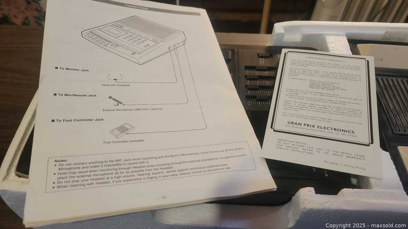 Panasonic RR-930 Microcassette Transcriber, Clock, Radio, Calculators ...
