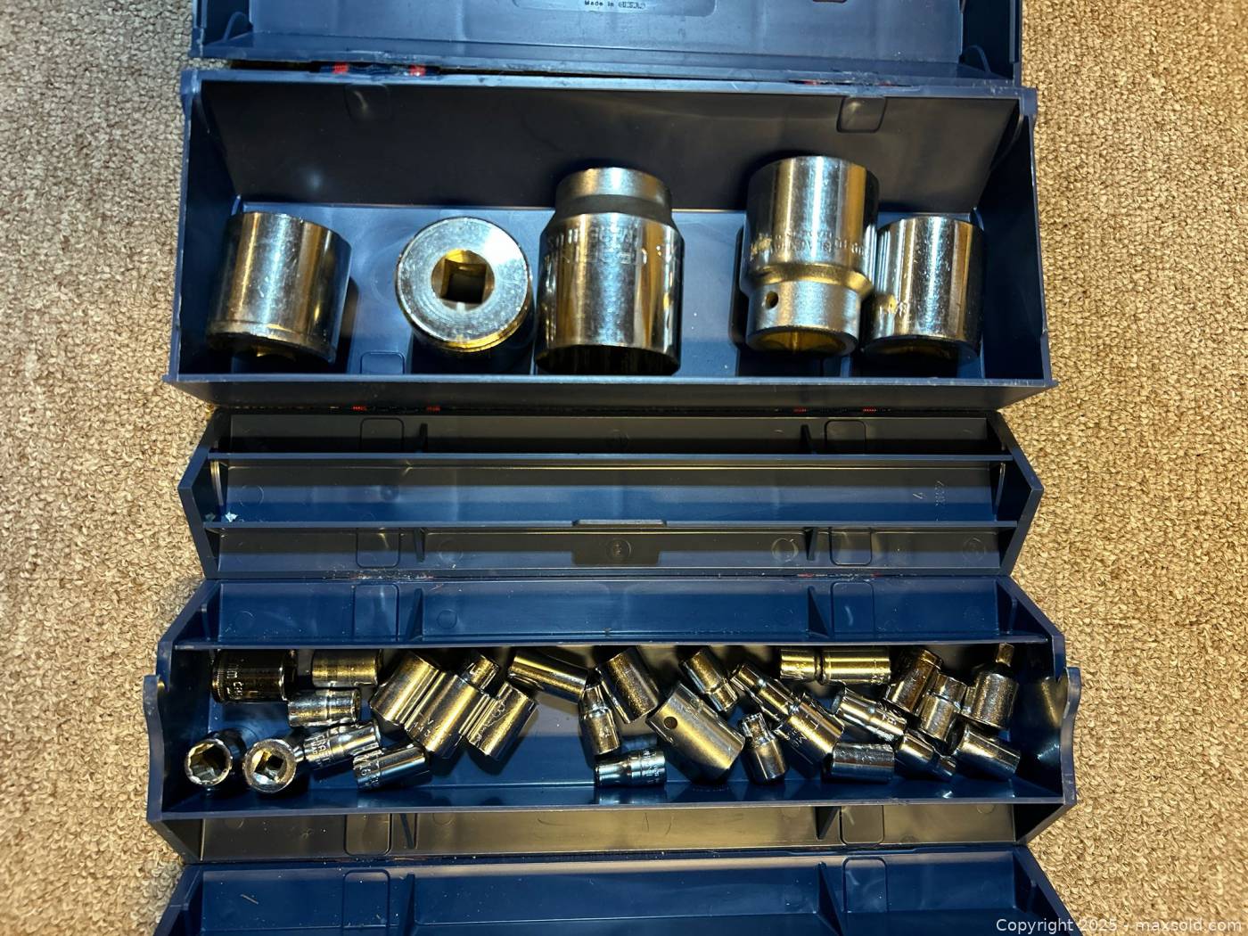 Rolykit toolbox with Craftsman impact sockets | Maxsold