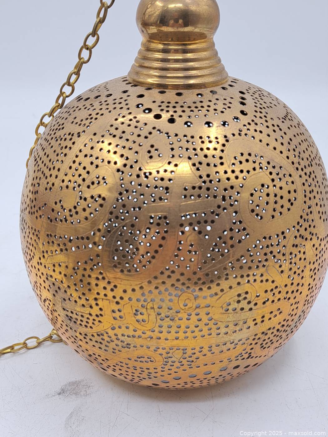 Vintage Brass Middle Eastern Hanging Lamp | Maxsold