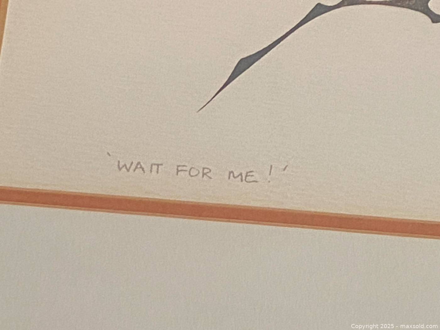 Framed Print by Benjamin Chee Chee – “Wait for Me” | Maxsold
