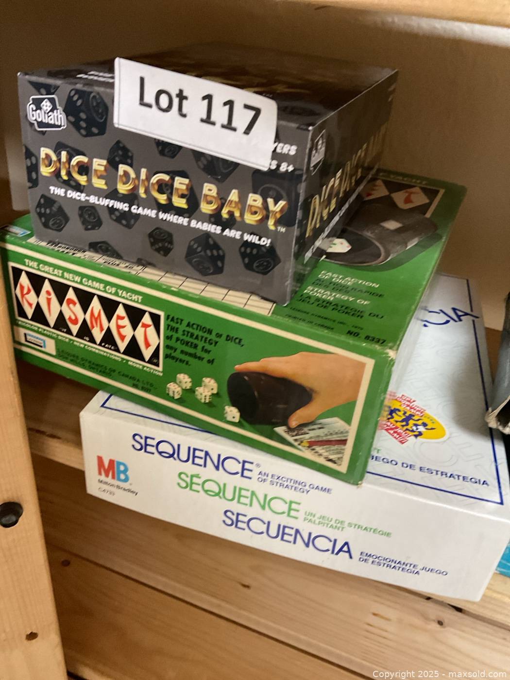 Dice Dice Baby, Kismet, Sequence Board Games | Maxsold