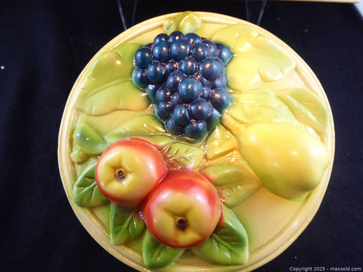 Still-Life Oil Painting And Devon Ware Fruit Plaque | Maxsold