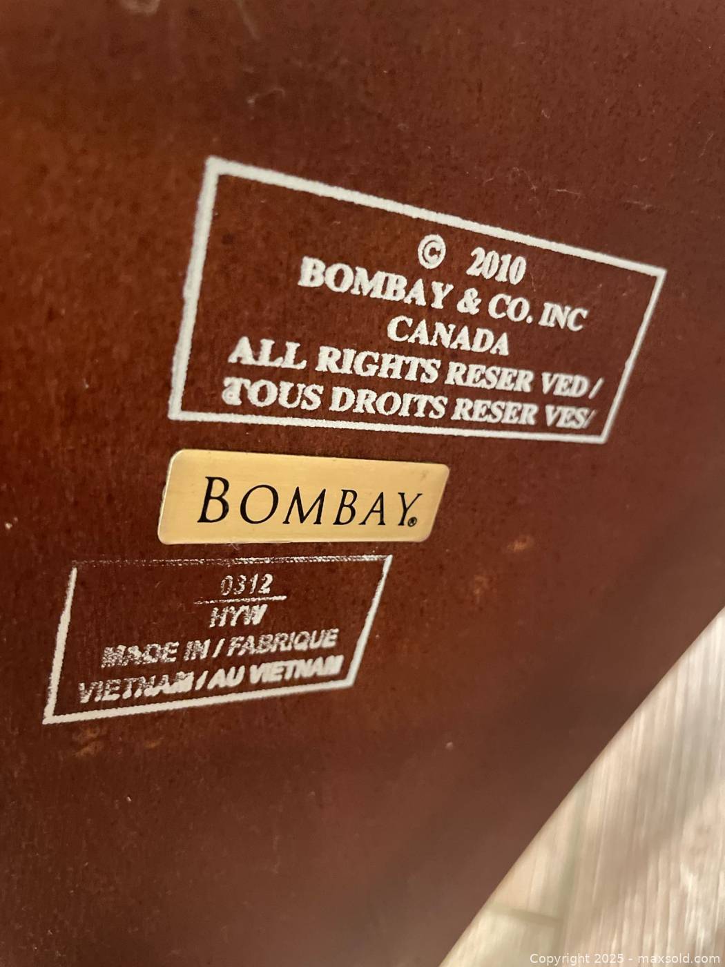 Bombay round tray-top side table with drawer and glass top | Maxsold