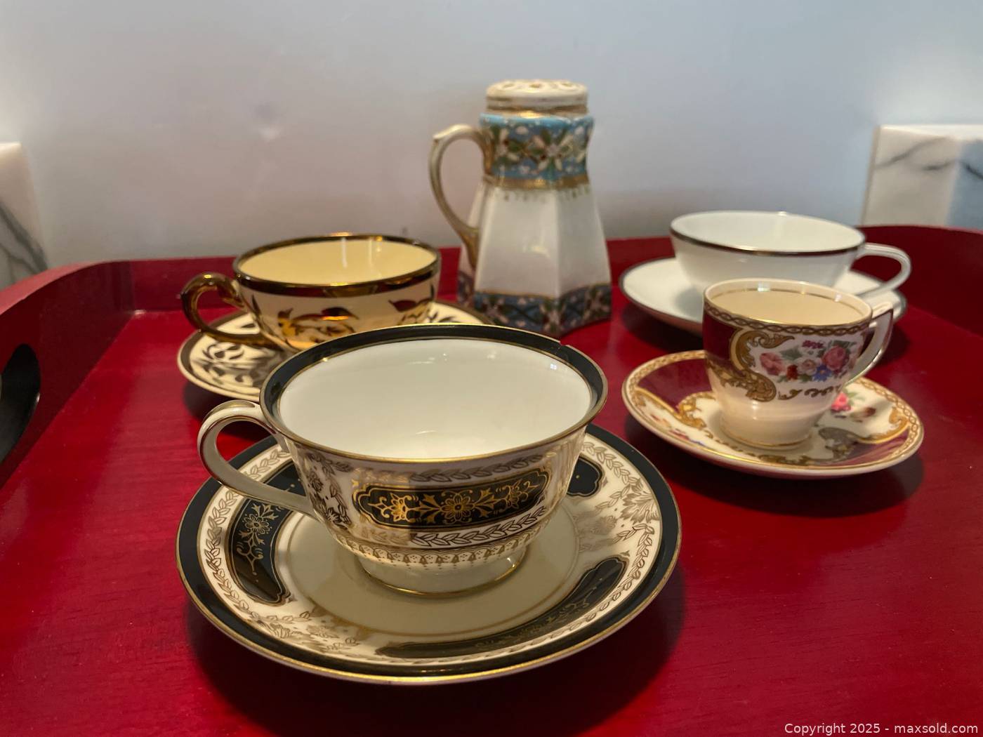 3 Bone China Teacup Sets & Repaired Shaker | Maxsold