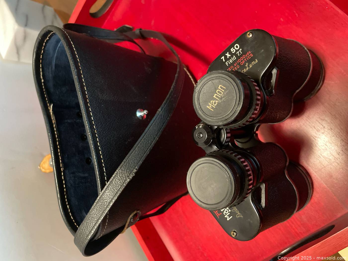 Manon 7x50 Porro-prism Binoculars, Case, Lens Caps | Maxsold